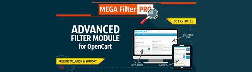 Mega Filter PRO and PLUS for OpenCart [by attribs, options, brands, price]